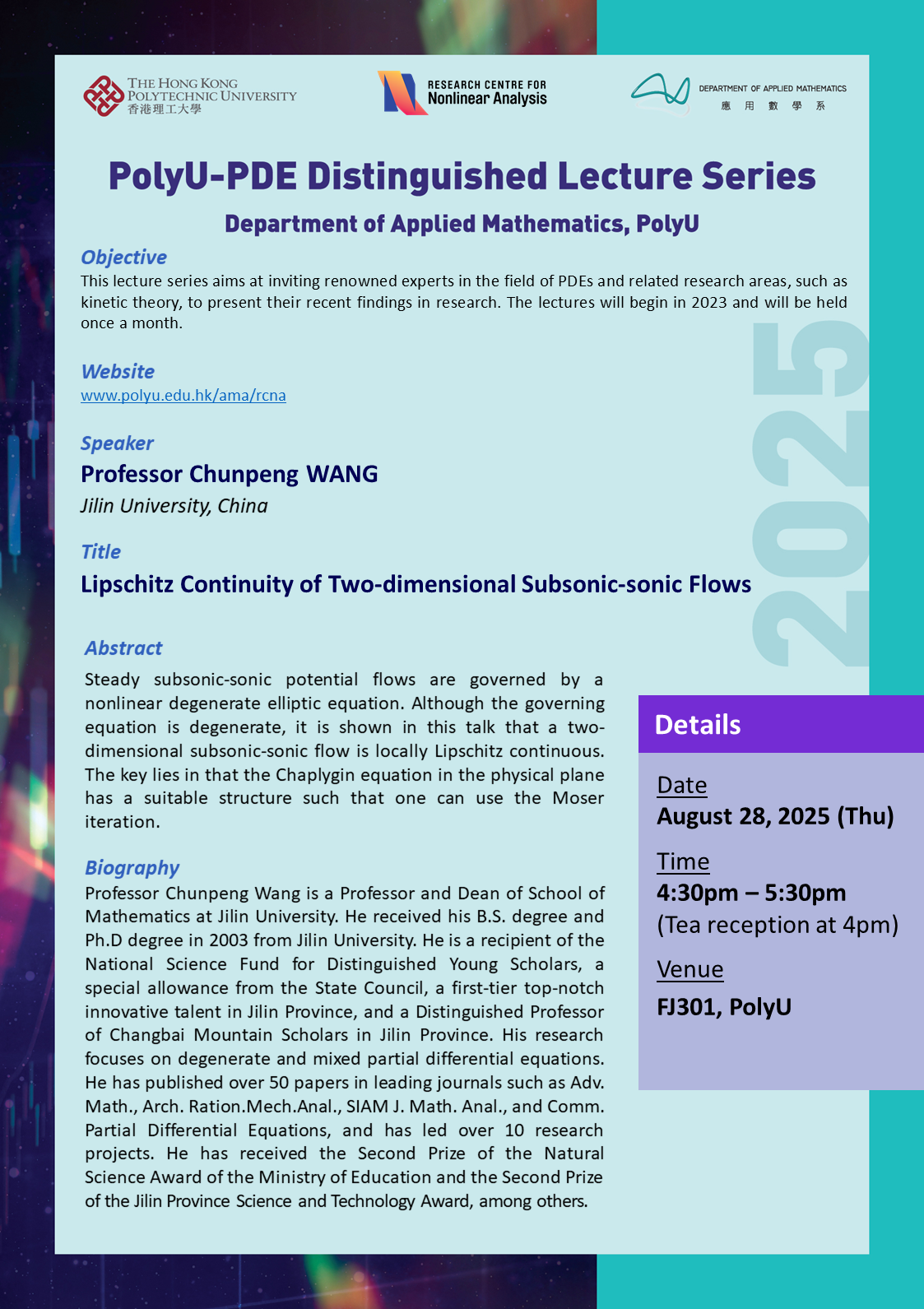 Distinguished Lectures